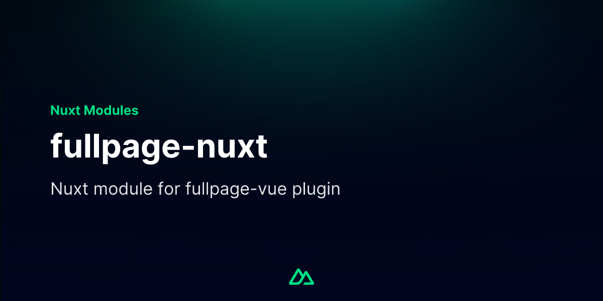 fullpage-nuxt · Nuxt Modules