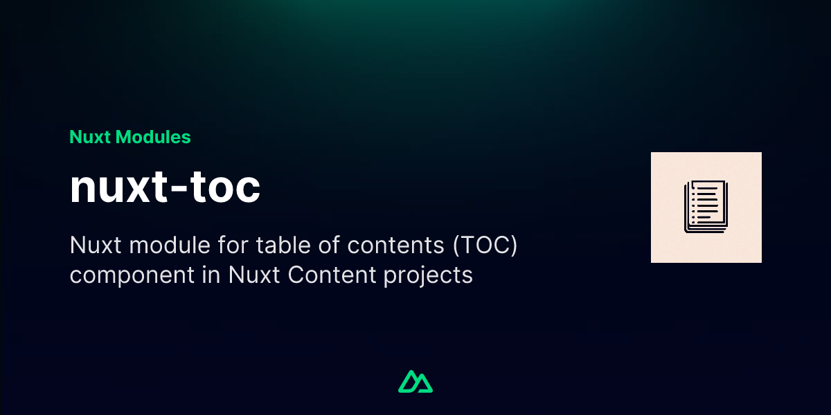 nuxt-toc · Nuxt Modules