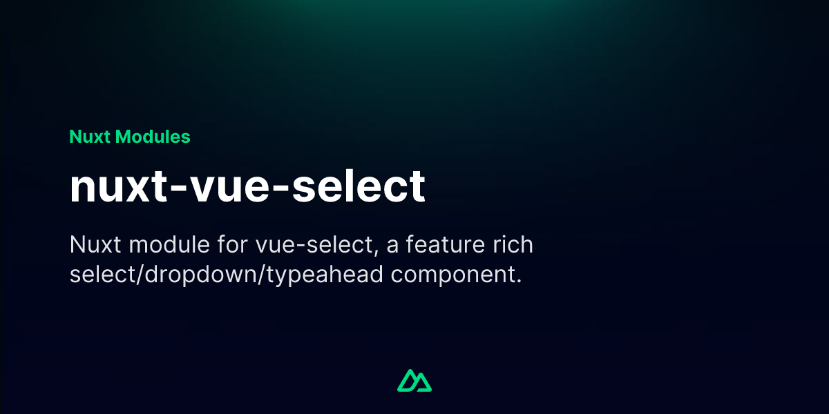 Nuxt Vue Select · Nuxt Modules