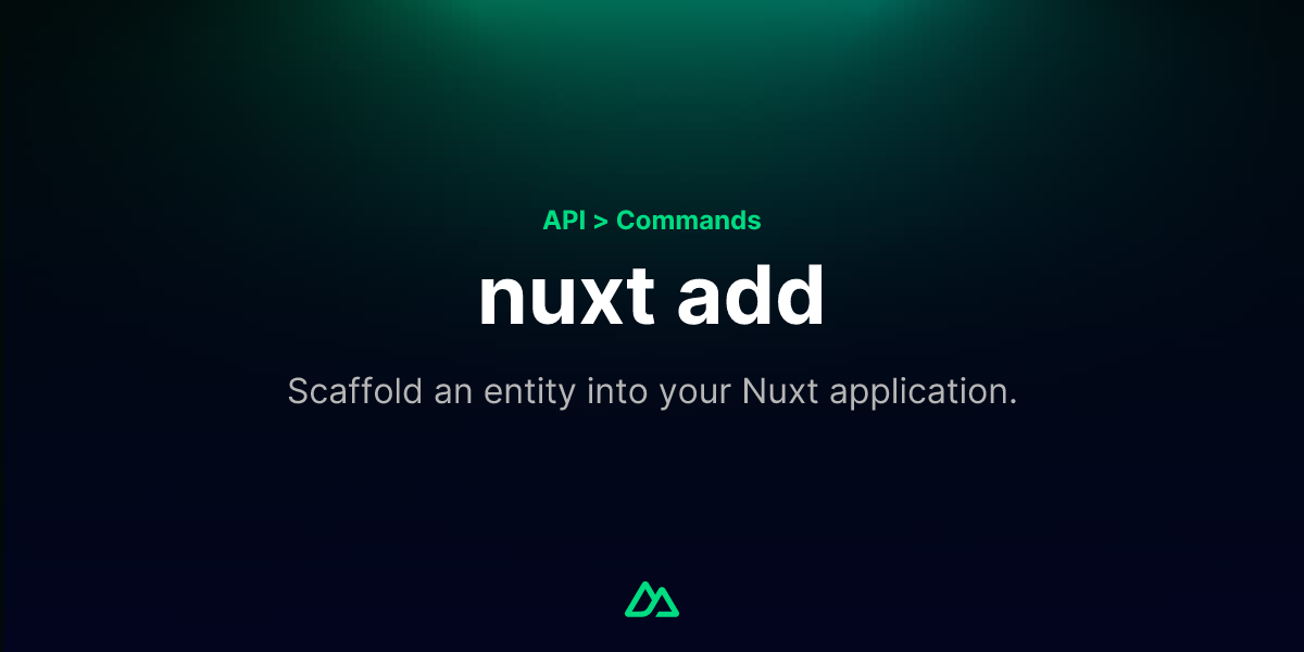 Nuxt Add · Nuxt Commands V3 6326