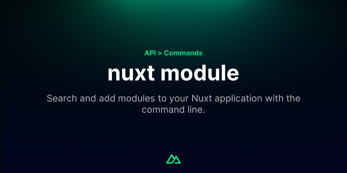 nuxt module · Nuxt Commands v3