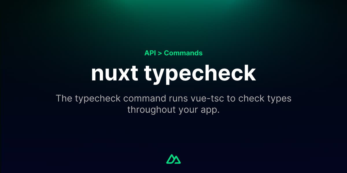 nuxt typecheck · Nuxt Commands v3