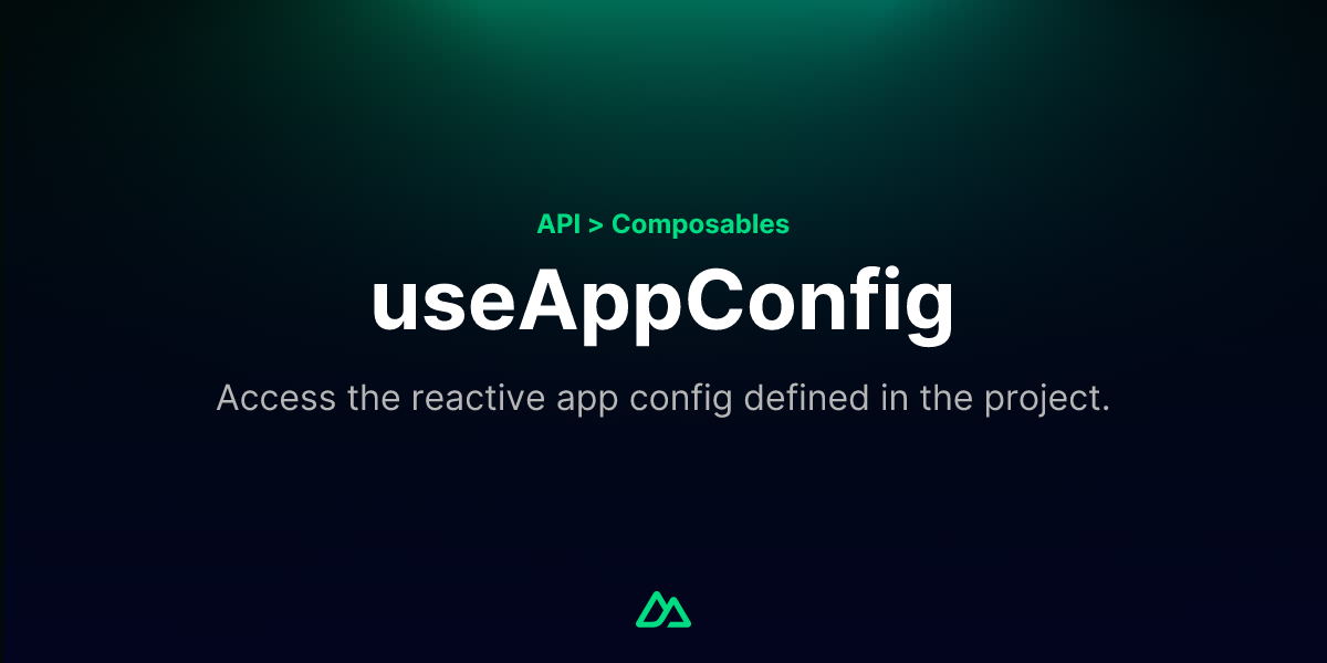 useAppConfig · Nuxt Composables v3