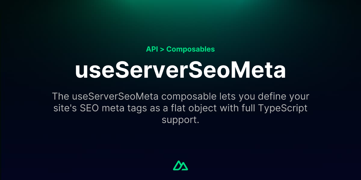 useServerSeoMeta · Nuxt Composables v3