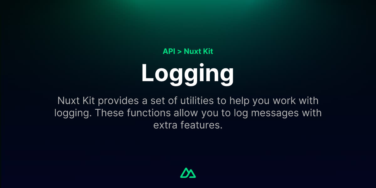 Logging · Nuxt Kit v3