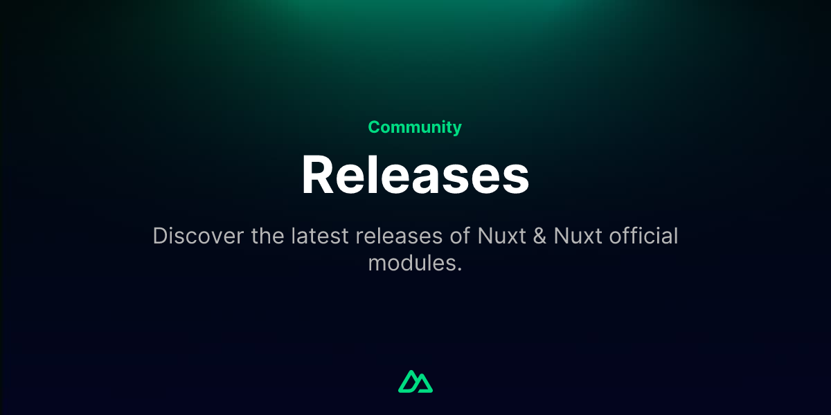 Releases · Nuxt Community v3