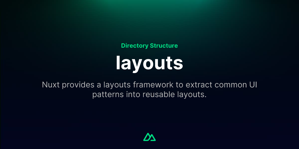 layouts · Nuxt Directory Structure v3