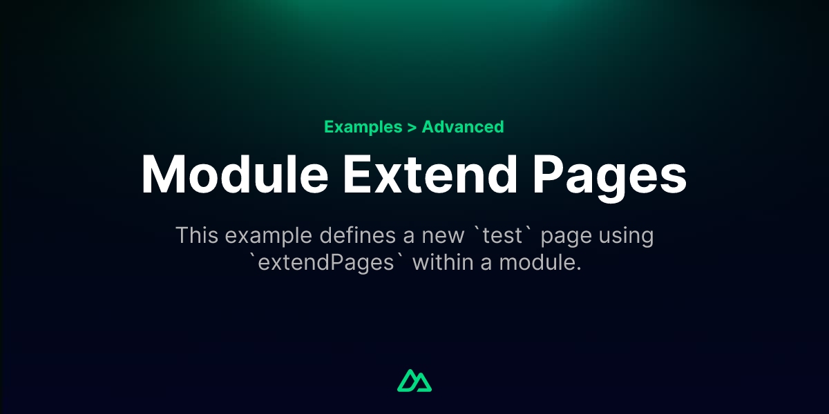 Module Extend Pages · Nuxt Examples v3