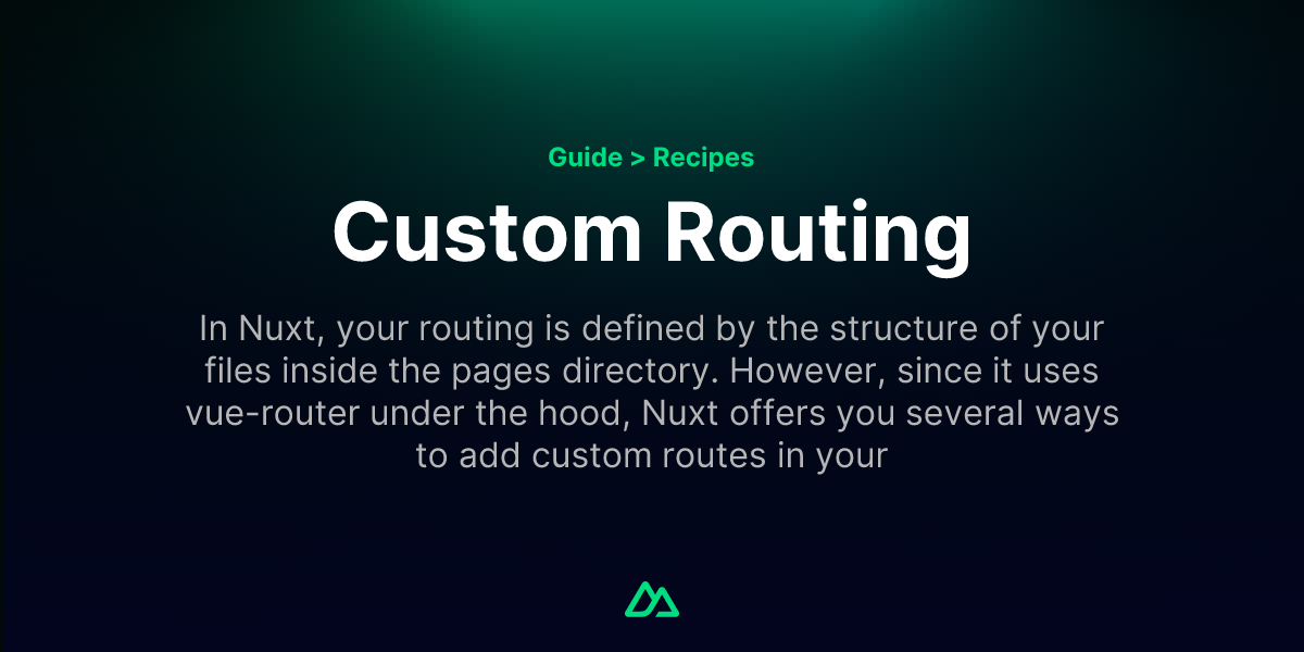 Custom Routing · Recipes v3