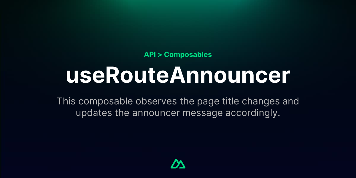 useRouteAnnouncer · Nuxt Composables v4