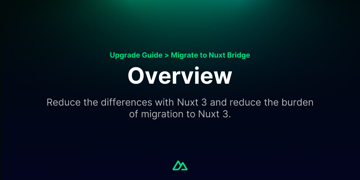 Migrate to Nuxt Bridge: Overview v4