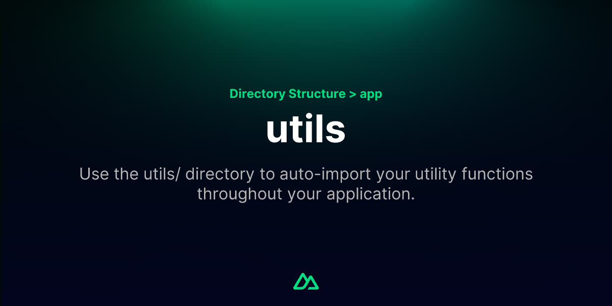 utils · Nuxt Directory Structure v4