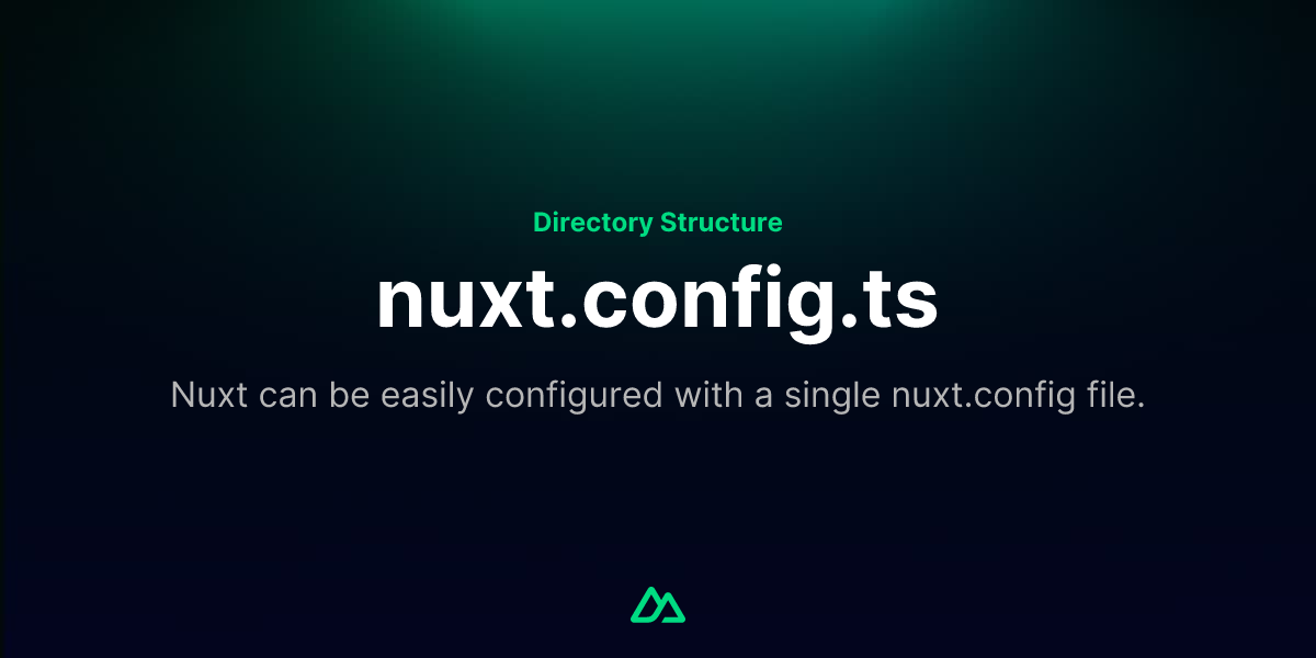 nuxt.config.ts · Nuxt Directory Structure v4