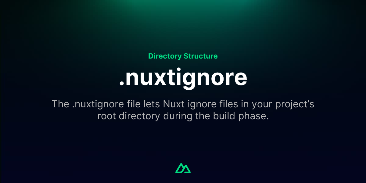 .nuxtignore · Nuxt Directory Structure v4