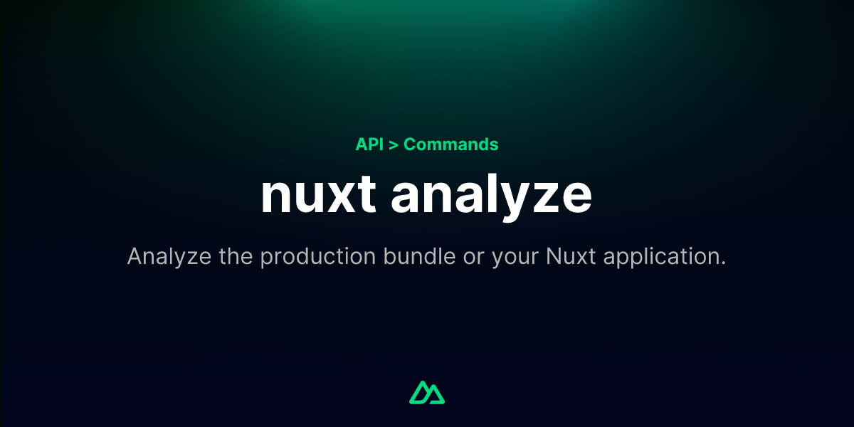 nuxt analyze · Nuxt Commands v3